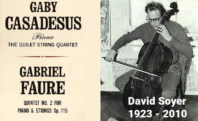 David Soyer en el cuarteto Guilet tocando Fauré